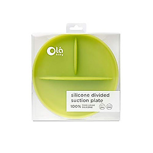 Olababy 100% Silicone Suction Plate | Toddler Plates With Suction | Divided Plates For Kids | Self Feeding Baby Essentials | Food Grade Silicone | Baby Registry Must Haves | Microwave Dinner Plates
