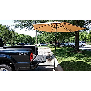 Camco Durable Hitch Mount Umbrella Holder- Sturdily Supports Large Patio and Outdoor Umbrellas on Your Hitch, Great For Traveling, Tailgating and Outdoor Events (51958)