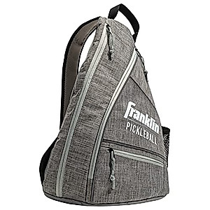 Franklin Sports Pickleball Bag - Men's and Women's Pickleball Backpack - Adjustable Sling Bag - Official Bag of U.S Open Pickleball Championships - Gray/Gray