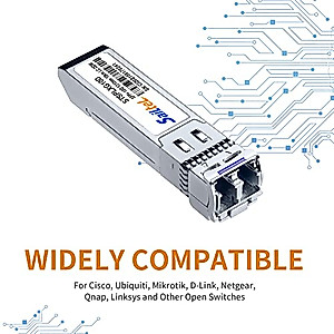 10G Gigabit Single Mode SFP+ LC Module,10G 1310nm SMF, up to 10 km, DDM,10GBase-LR Fiber Transceiver, Compatible with Cisco, Ubiquiti, Mikrotik,Netgear, Dlink,Linksys and More (10 Packs)