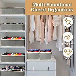 Kenning 8 Pieces Sock Underwear Drawer Organizer Dividers Set Fabric Foldable Cabinet Closet Organizers and Storage Boxes for Storing Socks Underwear Ties