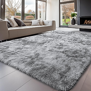 Sour Lemon 5x7 Area Rugs, Large Area Rug 5 x7, Washable Area Rugs, Bedroom Area Rug Shag Shaggy Carpet Soft Plush Furry Bedside Fluffy Rug for Living Room Kids Girls Boys Home Decor Anti Slip