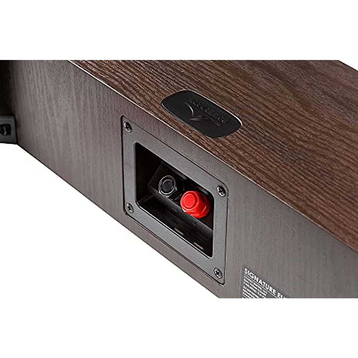 Polk Signature Elite ES35 Slim Center Channel Speaker - Hi-Res Audio Certified, Dolby Atmos & DTS:X Compatible, 1" Tweeter & (6) 3" Woofers, Dual Power Port for Effortless Bass, Contemporary Walnut