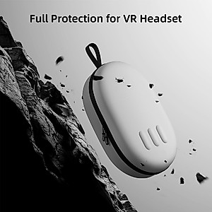 COOWPS Hard Carrying Case for Meta Quest 3 Accessories, Compatible with Official Elite Strap, Portable Full Protection for Travel and Home Storage, Light Grey