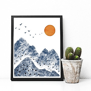 Mountain Art Print Sunrise Print Wilderness Nature Art Print Camping Lover Poster Outdoor Inspiration Print Wildlife Landscape Wall Art Sunset Art Print 8x10 Unframed Artwork