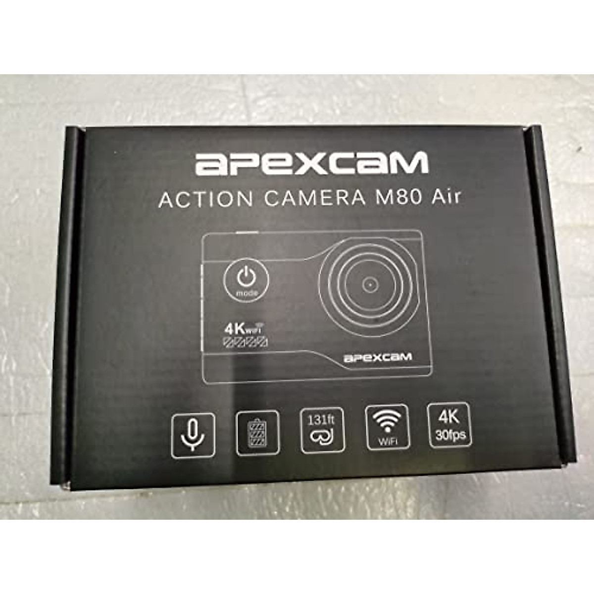 Apexcam Action Camera 4K Sports Camera 20MP 40M 170°Wide-Angle WiFi Waterproof Underwater Camera with 2.4G Remote Control 2 Batteries 2.0'' LCD Ultra HD Camera with Mounting Accessories Kit