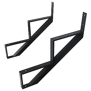 Steel Stair Step Riser - Stair Frame - 2 Step for Deck Height 19.2 Inches Stair Stringer Step Stringer Square Metal Stair Stringer Frame Hanger Bracket Support Outdoor Steps Mobile Home Stairs