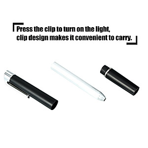 Portable Battery Power Black LED Light Pen, Ear Penlight, Clinical Penlight, for Nurses Doctor