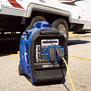 DuroMax XP2300iH 2300-Watt 80cc Dual Fuel Digital Inverter Hybrid Portable Generator, Blue