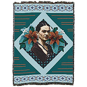 Pure Country Weavers Frida Kahlo - Frida Profile Blanket - Gift Tapestry Throw Woven from Cotton - Made in The USA (72x54)