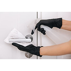 Inspire Black Nitrile Gloves | THE ORIGINAL Quality Black Gloves Disposable Latex Free | 4.5 Medical Gloves Cooking Gloves, Food Prep Gloves Mechanic Gloves Disposable Gloves Cleaning Gloves, Tattoo