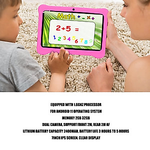 Ayayu Kids Tablet 7 Inch DDR 2GB Educational Kids Tablet with Dual Camera for Children to Study at Home
