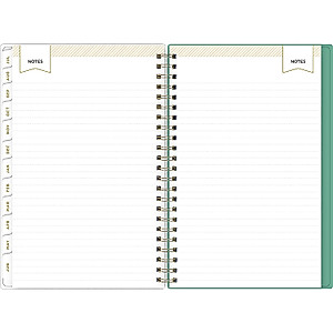 Blue Sky Day Designer for 2023-2024 Academic Year Weekly and Monthly Planner, 5' x 8', Frosted Flexible Cover, Wirebound, Palms (137892-A24)