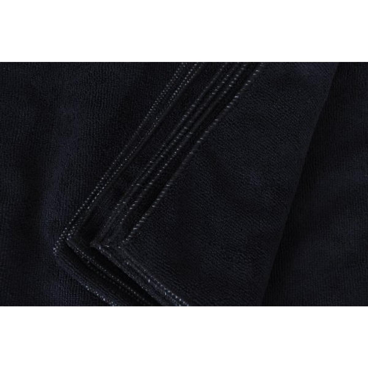 Eurow Microfiber Premium 350GSM Cleaning Towels, 12" by 12", Black, 25 Pack