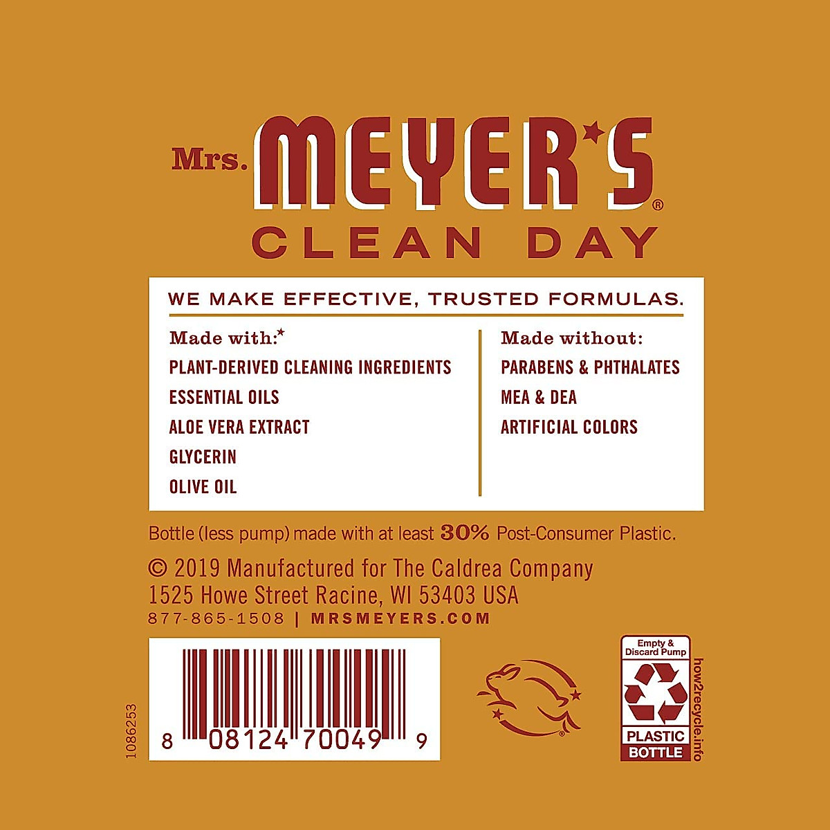 Mrs. Meyer's Apple Cider Kitchen Set, Includes, 1 Hand Soap, 1 Dish Soap, and 1 Multi Surface Cleaner 3 ct.