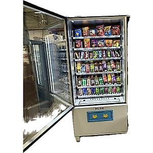 COMBO VENDING MACHINE GLASS FRONT W/CREDIT CARD READER