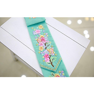 Babay Girl Hanbok Hair Accessory Daenggi Korea Traditional Head Piece Mint Embroidery