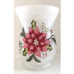 Yankee Candle Large Frosted Poinsettia Jar Candle Holder