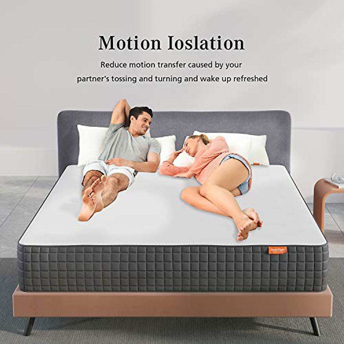 Sweetnight Queen Mattress, Breeze 12 Inch Queen Size Mattress, Medium Firm Ventilated Memory Foam Mattresses for Deep Sleep, Supportive & Pressure Relief with CertiPUR-US Certified