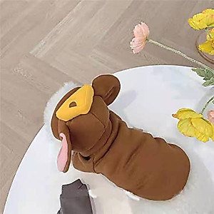 Doggies Soft Comfy Sweatshirt Breathable Dog Outfit Pet Printed Clothes Pet Dogs Jacket Hoodies for Dogs Puppy T Shirts Brown XX-Large