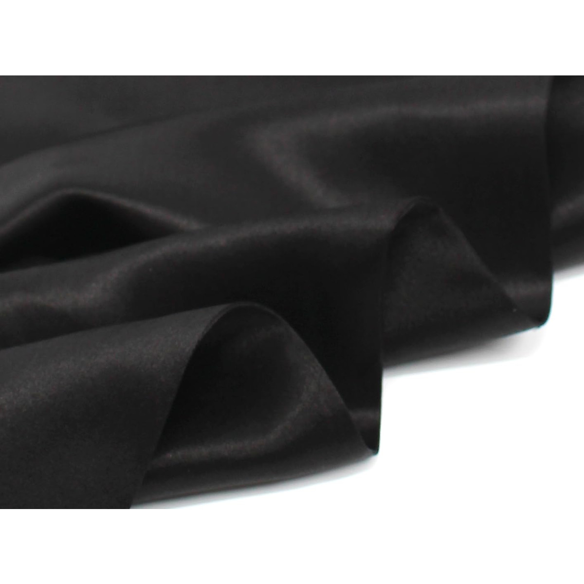 ANDANTINO 100% Silk Scarf for Women 59”*6.3” Long Shawls for Headscarf and Neck- Oblong Hair Wraps with Gift Packed (Solid Color-Black)