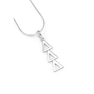 The Collegiate Standard Delta Delta Delta Sterling Silver Lavaliere Pendant