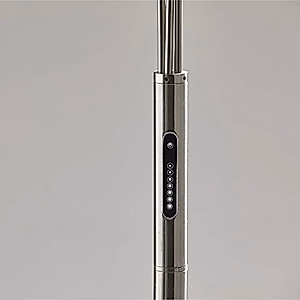 Adesso 2131-22 Zodiac LED Arc Lamp with Smart Switch, 93 in, 5 x 7W LED, Brushed Steel, 1 Floor Lamp