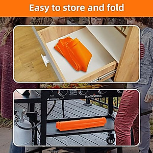 RXSIAT Silicone Griddle Mat for Blackstone Griddle, Heavy Duty Food Grade Silicone Mat, Protect Griddle from Rodents, Insects, Debris, and Rust, All Season Cooking Protective Cover(28-Inch Orange)