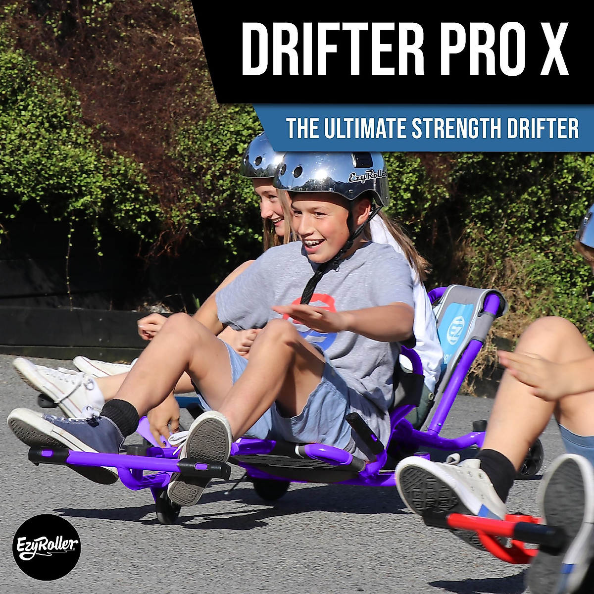 EzyRoller New Drifter Pro-X Ride on Toy for Kids or Adults, Ages 10 and Older Up to 200 lbs. - Purple