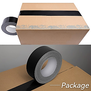Reniteco Black Duct Tape- 2 inches x 10 Yards, Heavy Duty Duct Tape, Waterproof, Resistant, NO-Residue, UV Blocking, Pack of 1