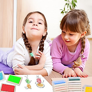 Ink Pads, Stamp Pads for Rubber Stamps, 15 Solid Colors Available for Craft Scrapbooking Fingerpaint on Paper Wood Fabric