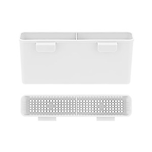 SANNO Utensil Drying Rack, Utensil Silverware Storage Holder fit for Dish Rack Over Sink, Chopsticks/Spoon/Fork/Knife Drainer Basket Flatware Storage Drainer