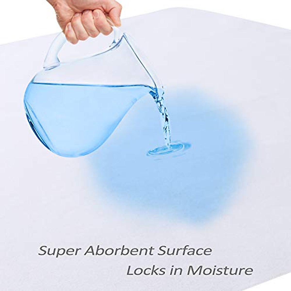 2 Pack Waterproof Crib Mattress Protector Pad Flannel Crib Protector Pad Incontinence Pad Wetting Reusable Waterproof Cover 100% Water Resistant Cotton Sheet Savers for Baby 27"*39"