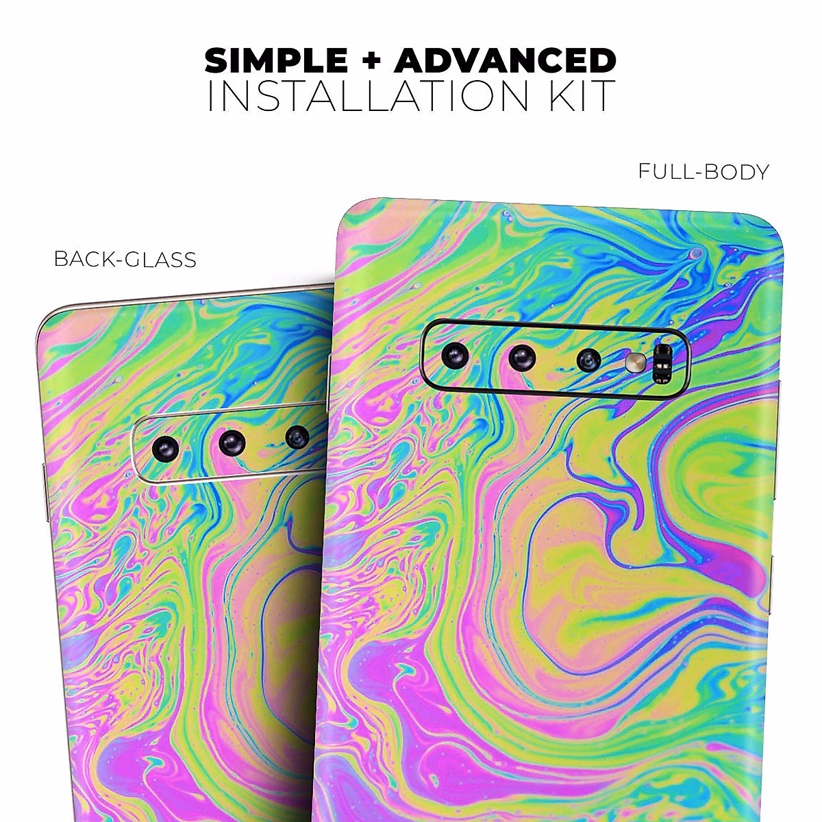 DesignSkinz Neon Color Fushion Protective Vinyl Decal Wrap Skin Cover Compatible with The Samsung Galaxy S20 (Screen Trim & Back Glass Skin)