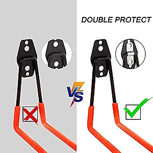 PHUNAYA Garage Storage Utility Hooks,Wall Mount&Heavy Duty Garage Hanger & Organizer to Handle Ladder, Hold Chairs,with Premium Steel to Hang Heavy Tools for Up to 55lbs(4Pack*7.5Inch)