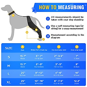 Domagiker Dog Knee Brace - Knee Cap Dislocation for ACL, CCL, Cruciate Ligament Injury, Joint Pain and Muscle Sore, Dog Rear Legs Bracer with Metal Side Stabilizers (Black-Left, Medium)