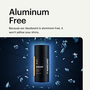 MANSCAPED® UltraPremium Deodorant, Aluminum-Free Clear Formula, Soft and Comfortable with Cologne-Quality Fragrance for Under Arm Odor Protection, 2.65 oz Stick (1 Pack)