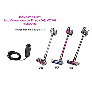 Dyson Genuine Cordless Vacuum Cleaner Charger, Power Supply Adapter fits All Rechargeable Models Including: V8 V7 V6 SV03 SV04 SV06 SV07 SV09 (Absolute, Animal, Slim, Fluffy & Motorhead)