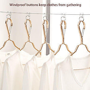 WaWacomp Retractable Clothesline Indoor Clothes Line for Hanging Dry and Wet Clothes on Heavy Duty Outdoor Clothing Lines 16.7 ft (White)