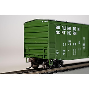 Bachmann Trains - 50' Outside Braced Box Car with Flashing End of Train Device - Burlington Northern - HO Scale