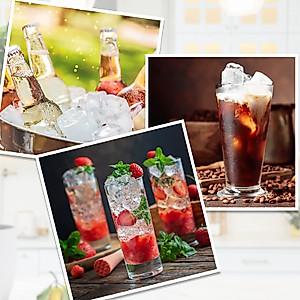 Lounsweer 8 Pcs Large Silicone Ice Cube Tray with Lid 2 Inch Square Big Ice Cube Molds for Cocktails Whiskey 6 Cavity Ice Trays for Freezer Easy Release Ice Cube Maker for Food Wine Juice