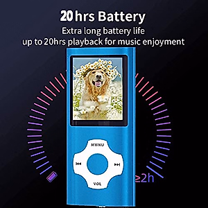 MP3 Player / MP4 Player, Hotechs MP3 Music Player with 32GB Memory SD Card Slim Classic Digital LCD 1.82'' Screen Mini USB Port with FM Radio, Voice Record