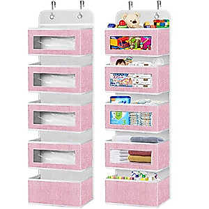 homyfort Over the Door Organizer, Hanging Baby Diaper Organizer for Nursery,Under Bed Shoe Storage Organizer for Closet