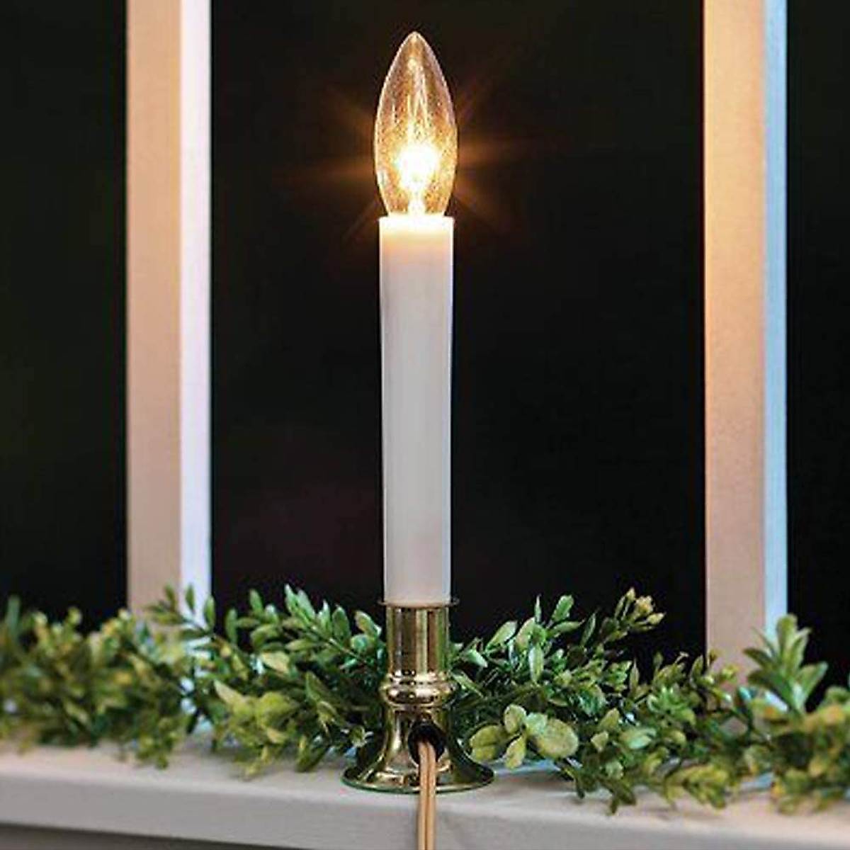 Supernoor 25 Pack Clear Torpedo Tip Replacement Bulbs,7 Watts Replacement Light Bulbs C26 Window Candle Bulbs,Electric Candle Light Bulbs,Chandeliers Clear Incandescent E12 Candelabra Base 120V Bulbs