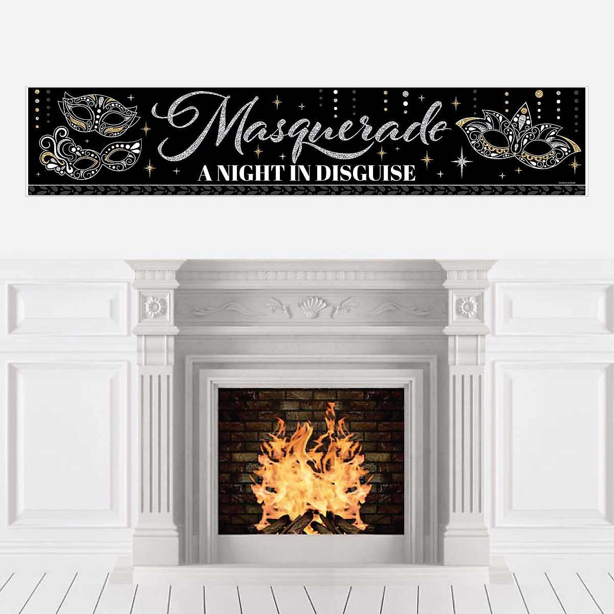 Big Dot of Happiness Masquerade - Venetian Mask Party Decorations Party Banner