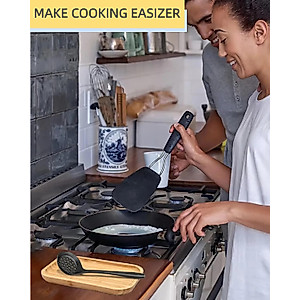 Large Wooden Spoon Rest, 9.7'' Stove Top Bamboo Spoon Holder, Kitchen Counter Cooking Utensils Rest, Farmhouse Small Food Serving Tray for Spatulas, Spoons,Turners, Ladles and Teaspoons (Bamboo)