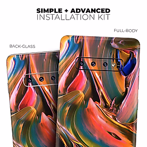 DesignSkinz Blurred Abstract Flow V18 Protective Vinyl Decal Wrap Skin Cover Compatible with The Samsung Galaxy S20 (Screen Trim & Back Glass Skin)