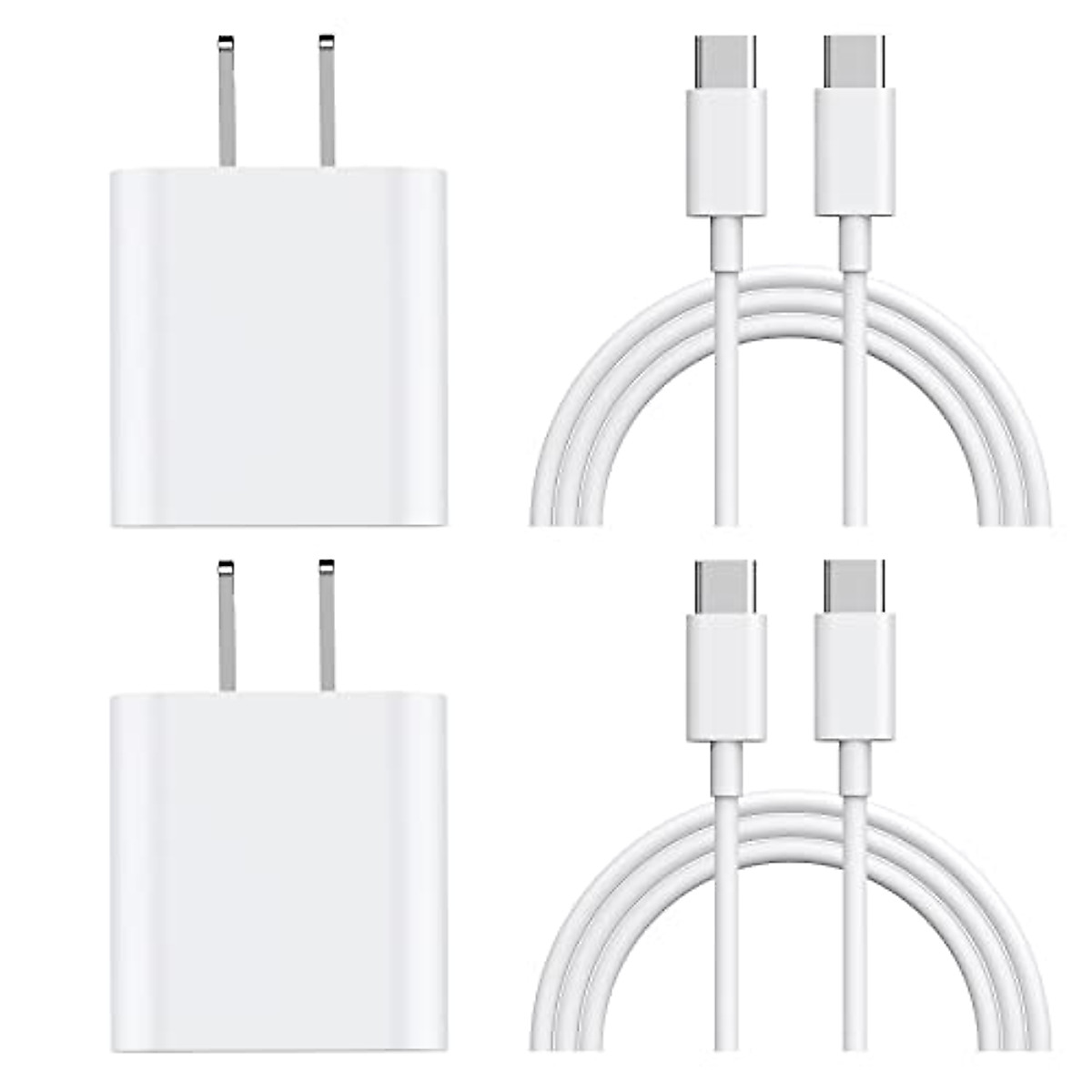 iPad Pro Charger Fast Charging,2 Pack 20W USB C Fast Wall Charger Block ...