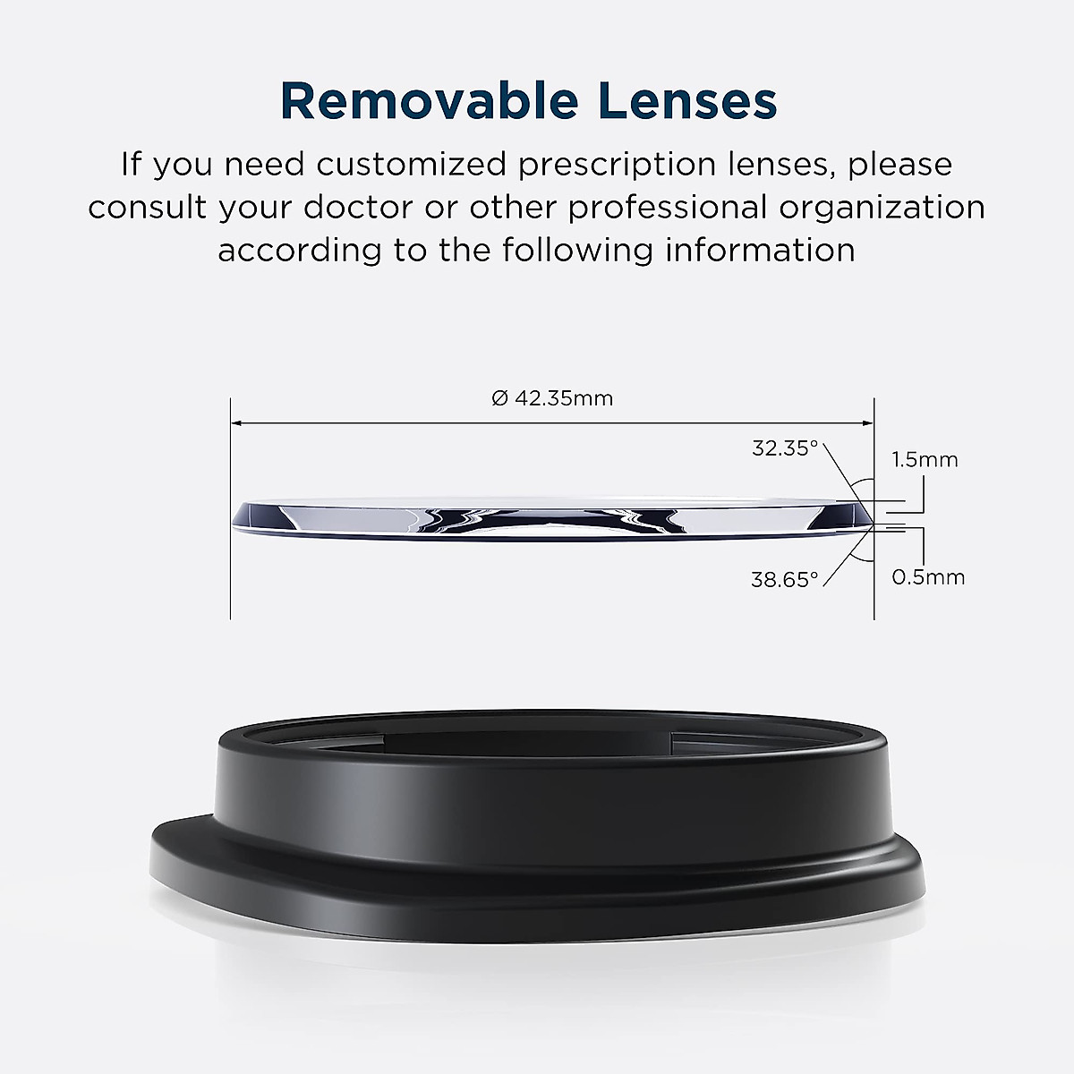 KIWI design Blue Light Blocking Glasses, VR Lens Protector Accessories Compatible with Quest 2, Anti-Glare and Protect Your Eyes from Harmful Blue Light (1 Pair)