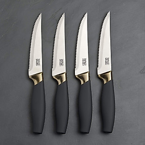 Taylors Eye Witness Knife Steak Set of 4 Brooklyn Brass